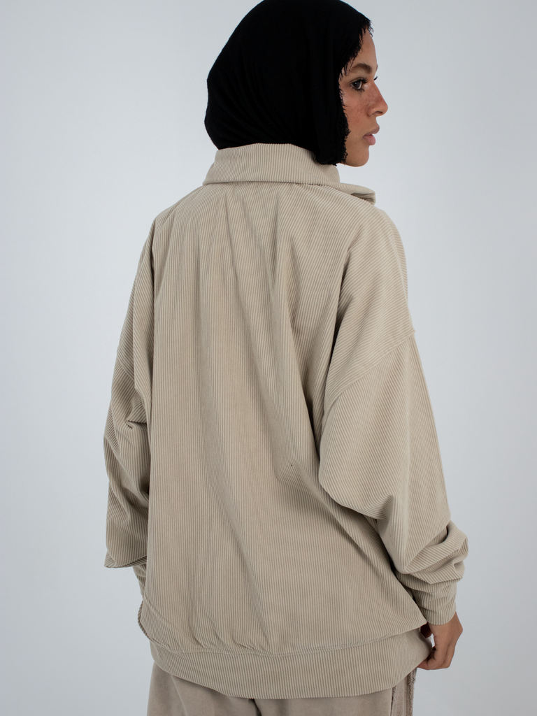 Light Quarter Zipper - Beige – ZEI.EG